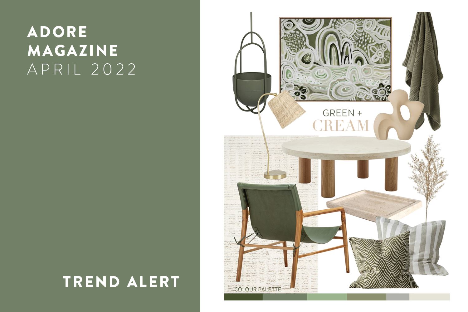 Adore Magazine Trends: Green + Cream | Urban Road