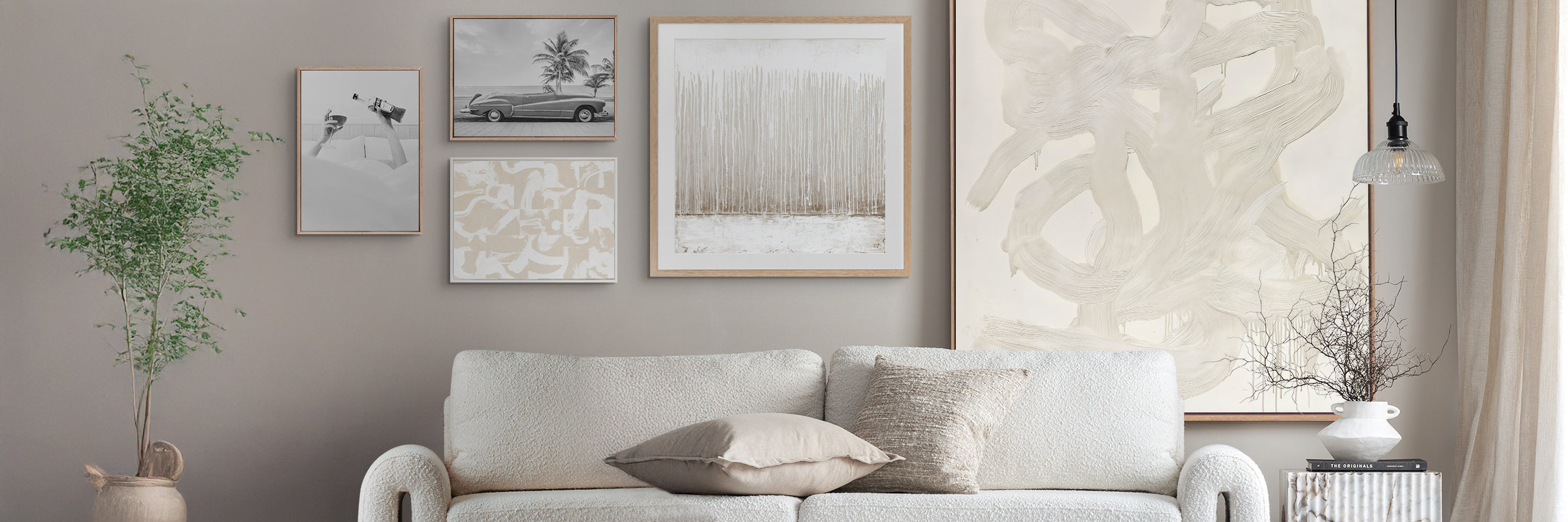 Styling Wall Art with the Cloud Dancer Colour Trend | Urban Road